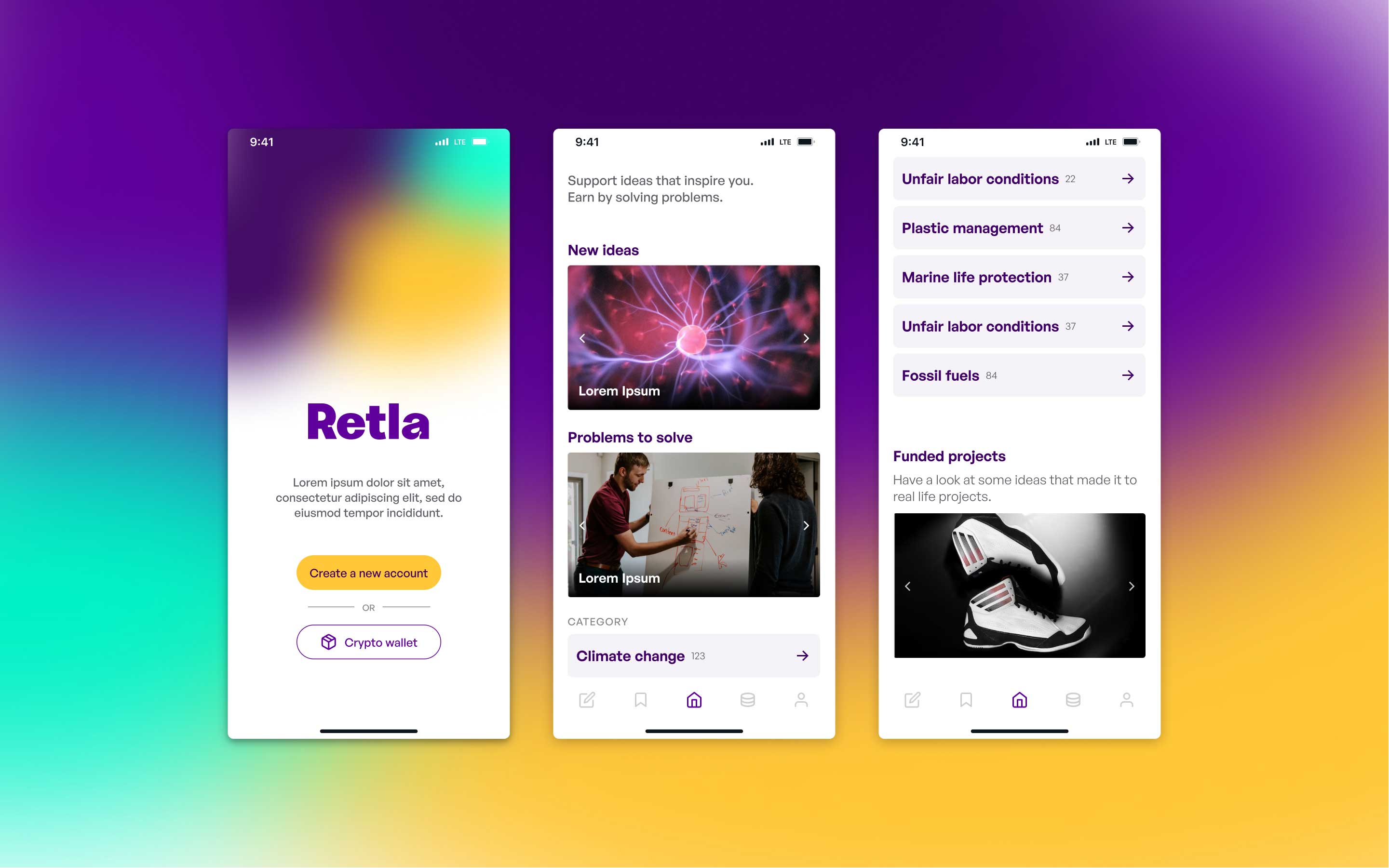 Retla app design